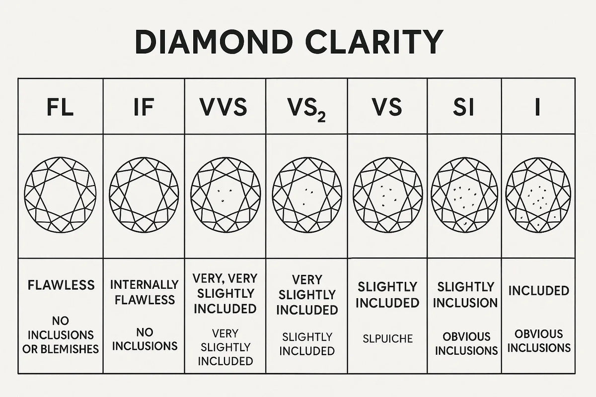 Diamond Clarity - Chart, Grades, Scale, Abbreviation & More – Solomon & Co.