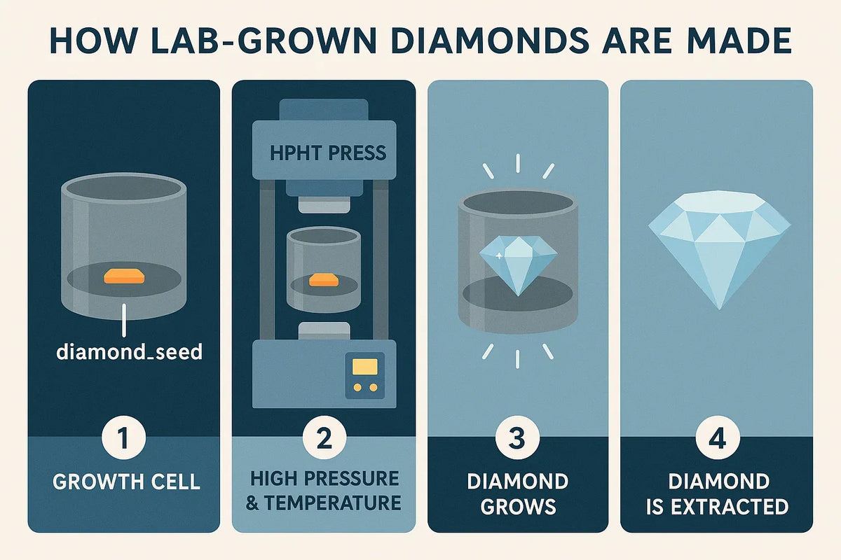 Lab Grown Diamonds: How HPHT & CVD Methods Create Gems – Solomon & Co.