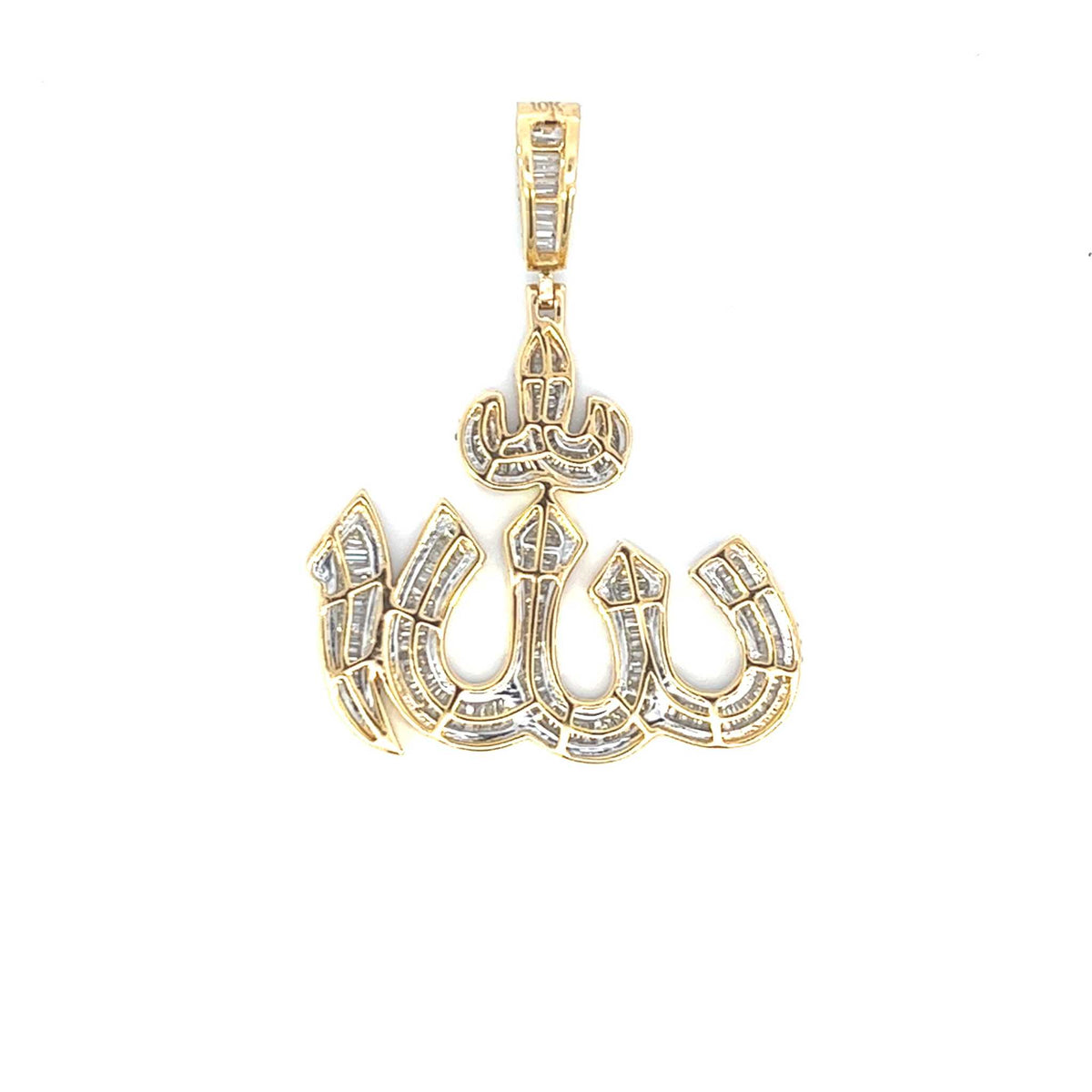 ARABIC ALLAH DIAMOND PENDANT 2.50CTW | Religious Custom Pendant ...