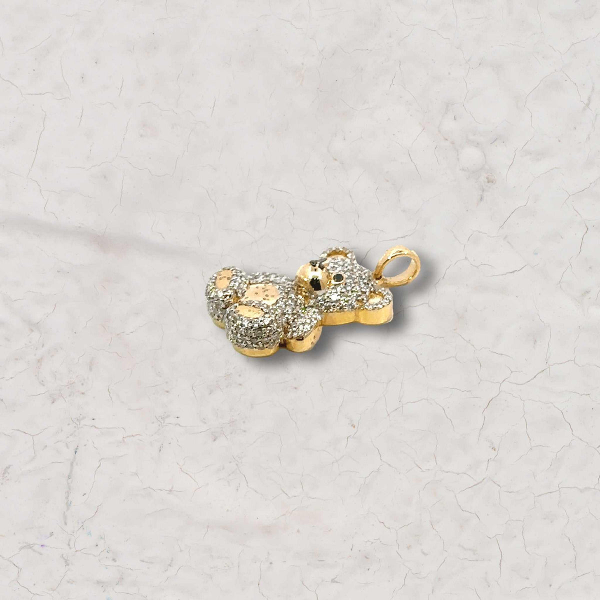 Iced Out Teddy Bear Custom Diamond Pendant – Solomon & Co.