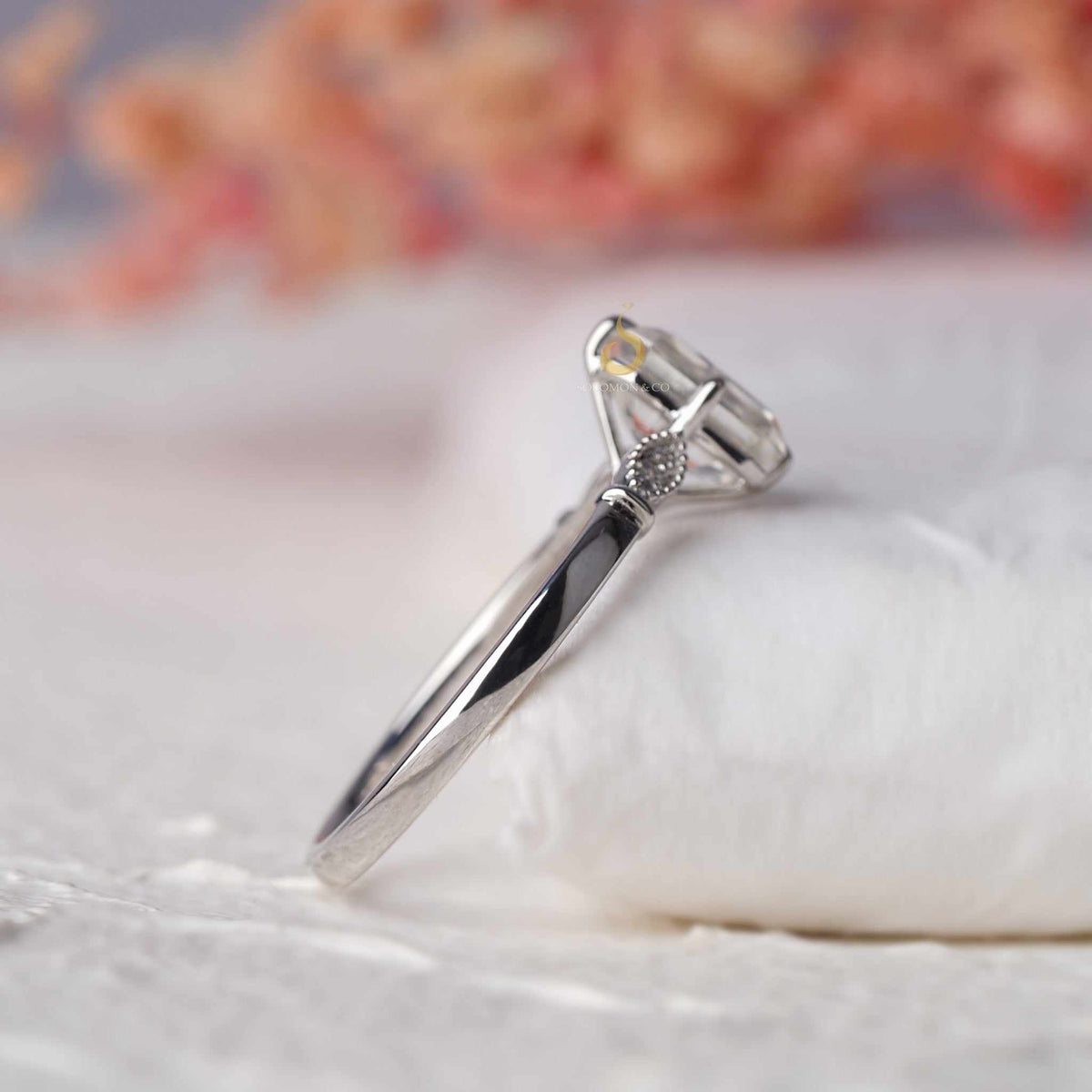 Compass Set Emerald Cut Engagement Ring – Solomon & Co.